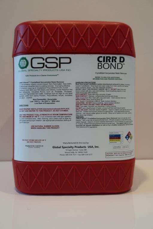 GSP CIRR D-Bond Crystallized Isocyanates Resin Remover 5 Gallon Pail 02 ...