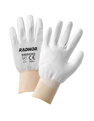 Radnor Large White Economy Polyurethane Palm Coated Gloves With ...