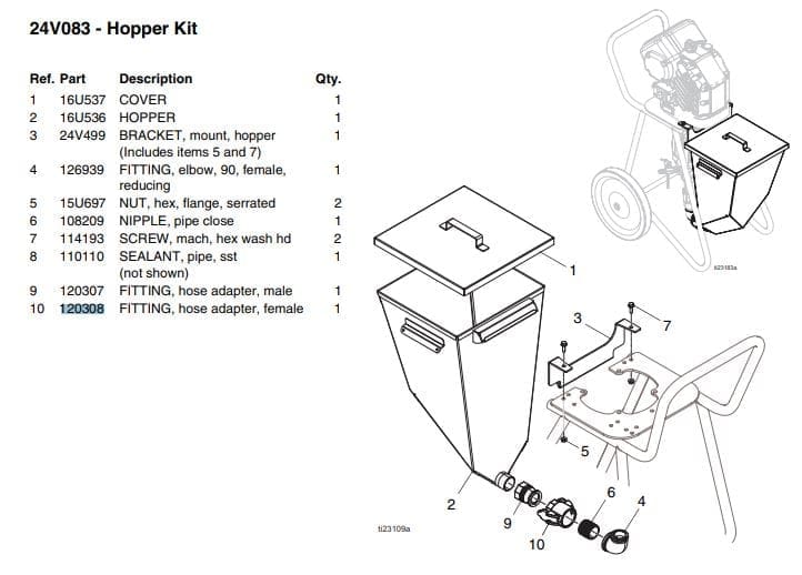 Graco 120308 FITTING HOSE ADPTR FEMALE - Spray Foam Systems