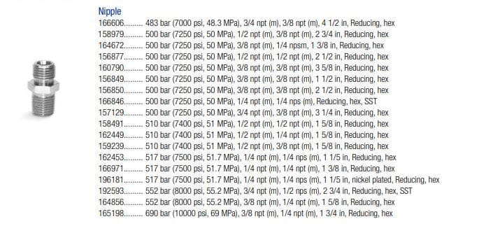 Graco 158979 NIPPLE 1/2MX3/8M STEEL - Spray Foam Systems